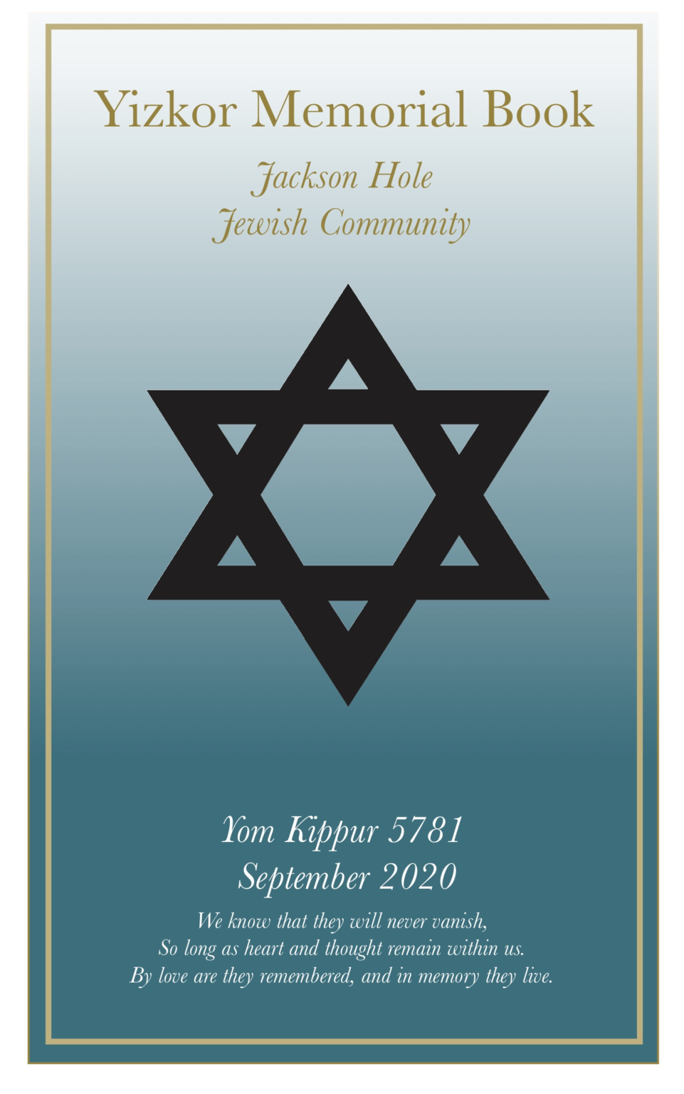 Yizkor 5781 Memorial Book Digital Version – JHJC